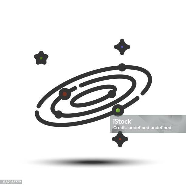 Icône De Ligne Simple Remplie De Galaxie Concept Lié À Létoile Et À La