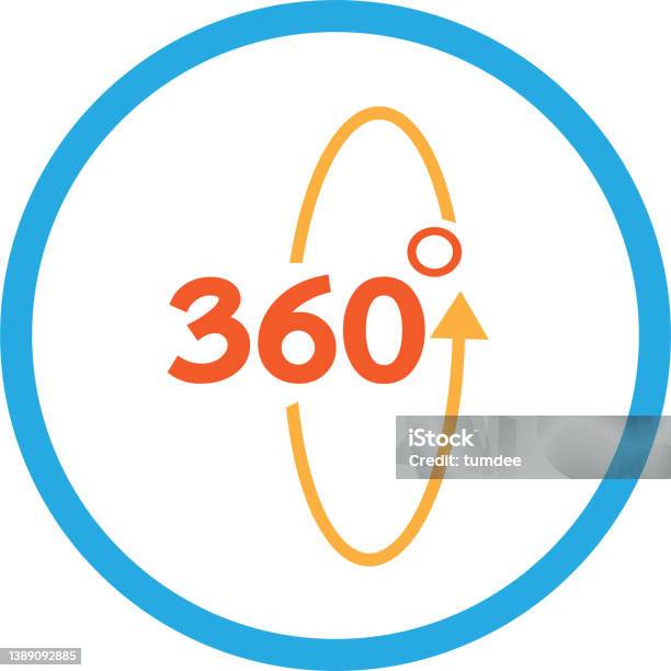 Conception De Symbole De Signe Dicône À 360 Degrés Vecteurs Libres De