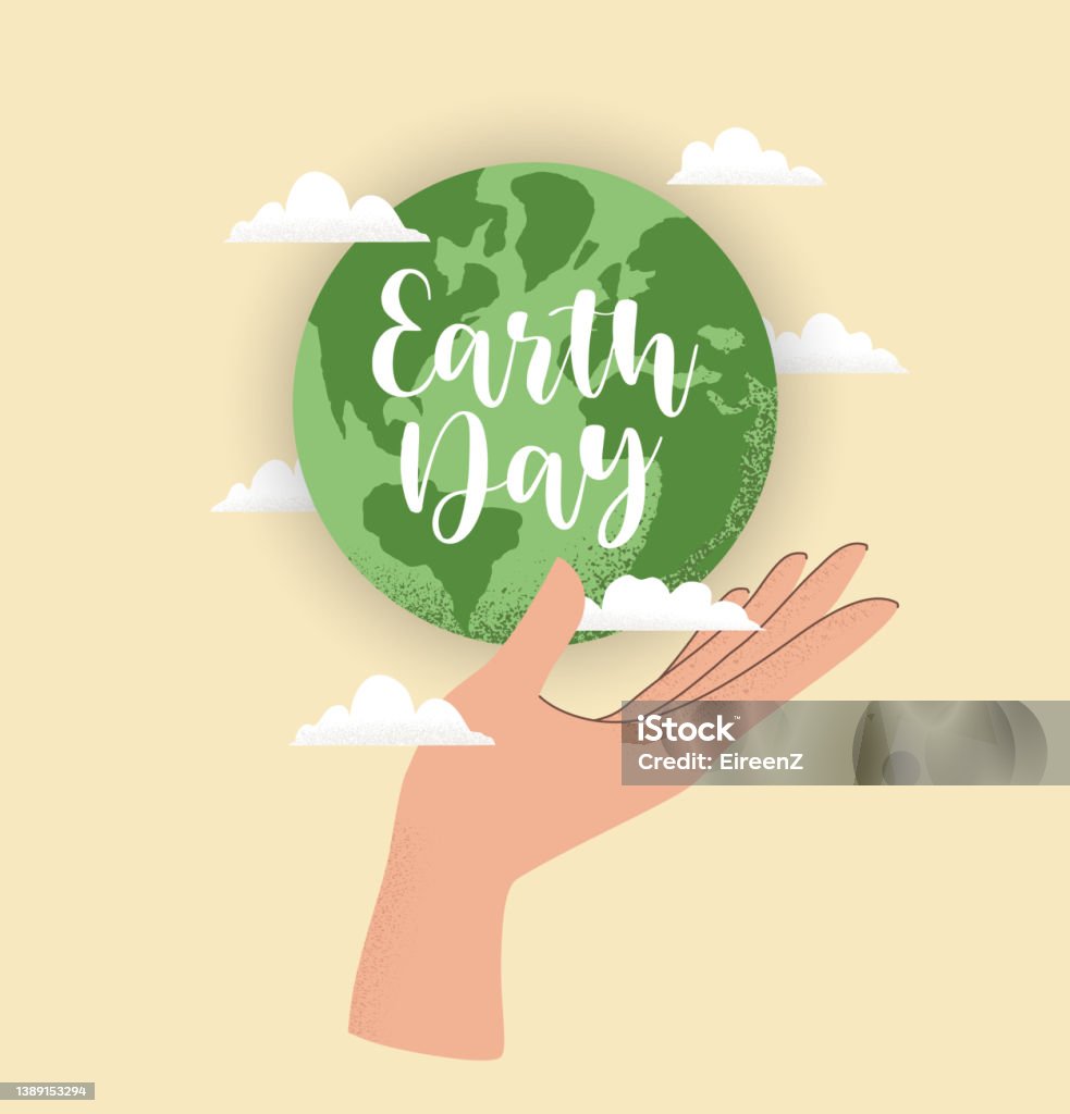 Illustration Vectorielle De La Main Humaine Tenant Le Globe Terrestre