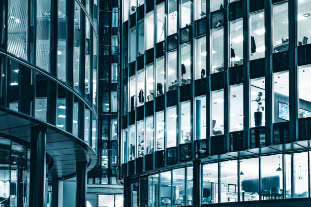 Free Stock Photo of Office high rise at night night office building ...