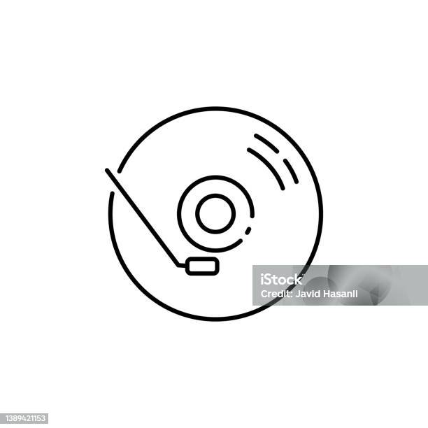Ikon Garis Putar Fonograf Atau Pemutar Rekaman Dan Pikap Dengan Musik ... Ikon Garis Putar Fonograf Atau Pemutar Rekaman Dan Pikap Dengan Musik ...