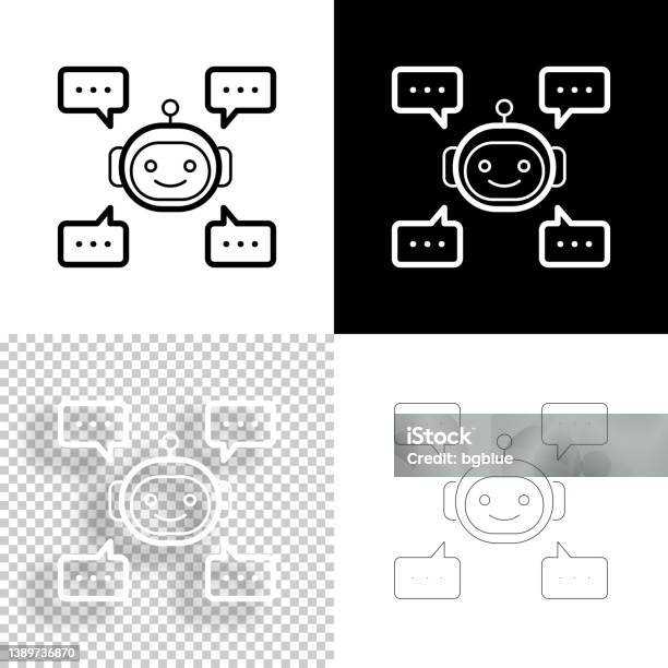 Chatbot Dengan Gelembung Ucapan Ikon Untuk Desain Latar Belakang Kosong ... Chatbot Dengan Gelembung Ucapan Ikon Untuk Desain Latar Belakang Kosong ...