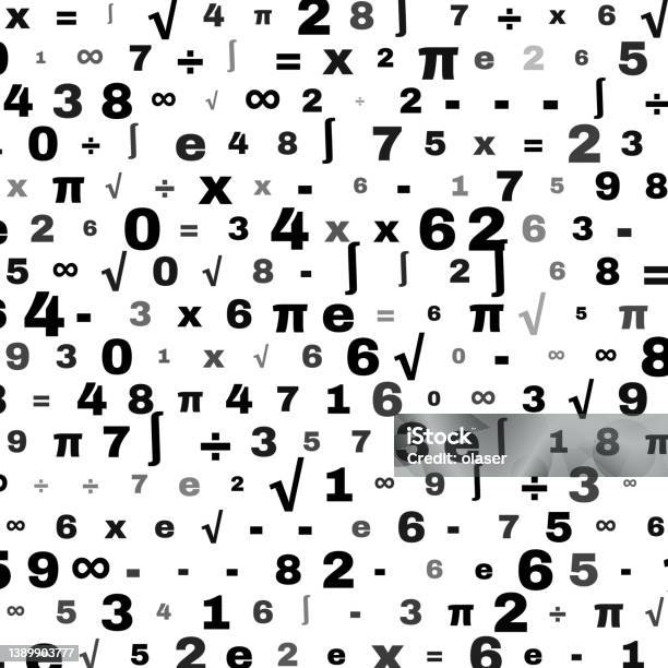 Symboles Mathématiques En Gras Et Chiffres De Taille Variable Dans Le