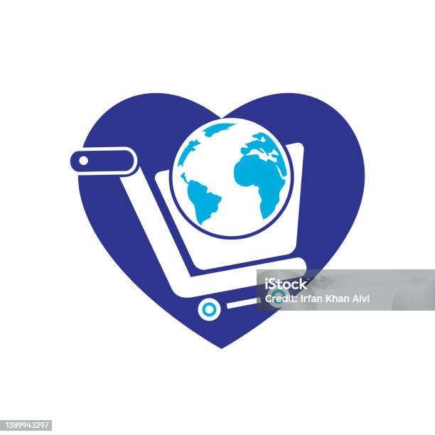Desain Logo Vektor Keranjang Belanja Globe Konsep Desain Logo Online ... Desain Logo Vektor Keranjang Belanja Globe Konsep Desain Logo Online ...