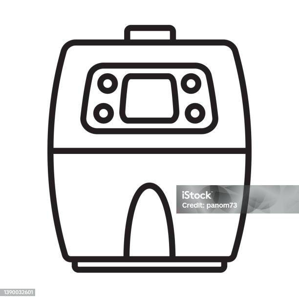 Vecteur Dicône Dappareil De Friteuse À Air De Cuisson Pour La