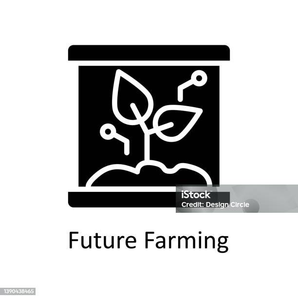 Future Farming Vector Illustration De Conception Dicône Solide Symbole