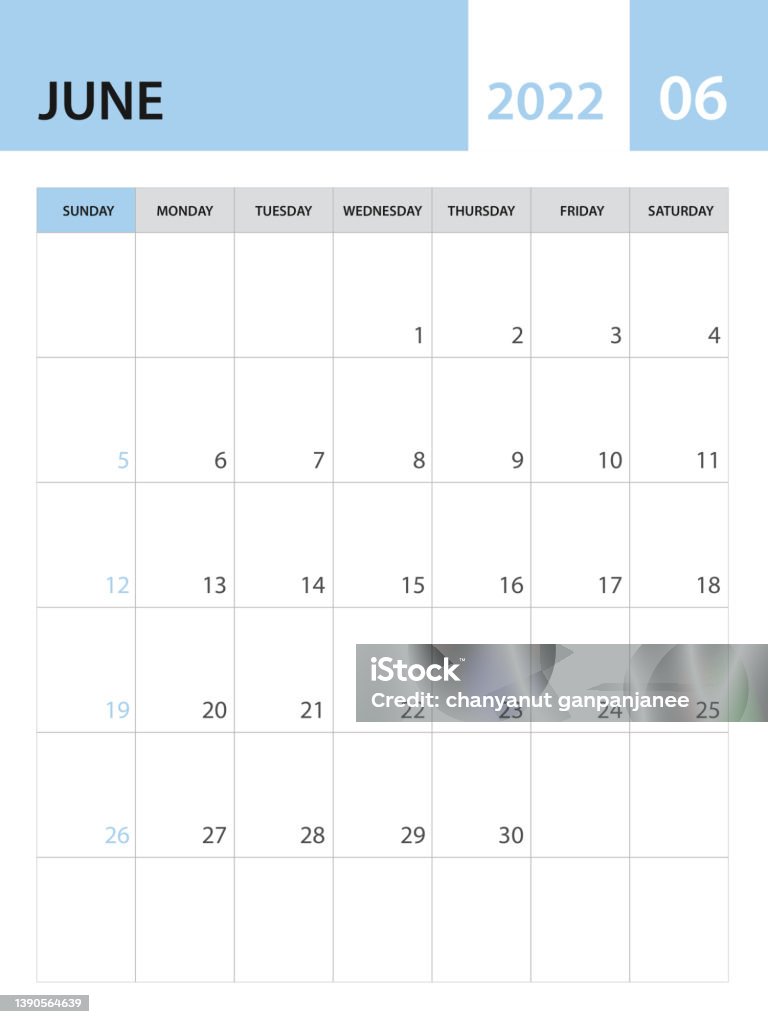 Template Juni 2022 Vektor Template Kalender 2022 Desain Bulanan ... Template Juni 2022 Vektor Template Kalender 2022 Desain Bulanan ...