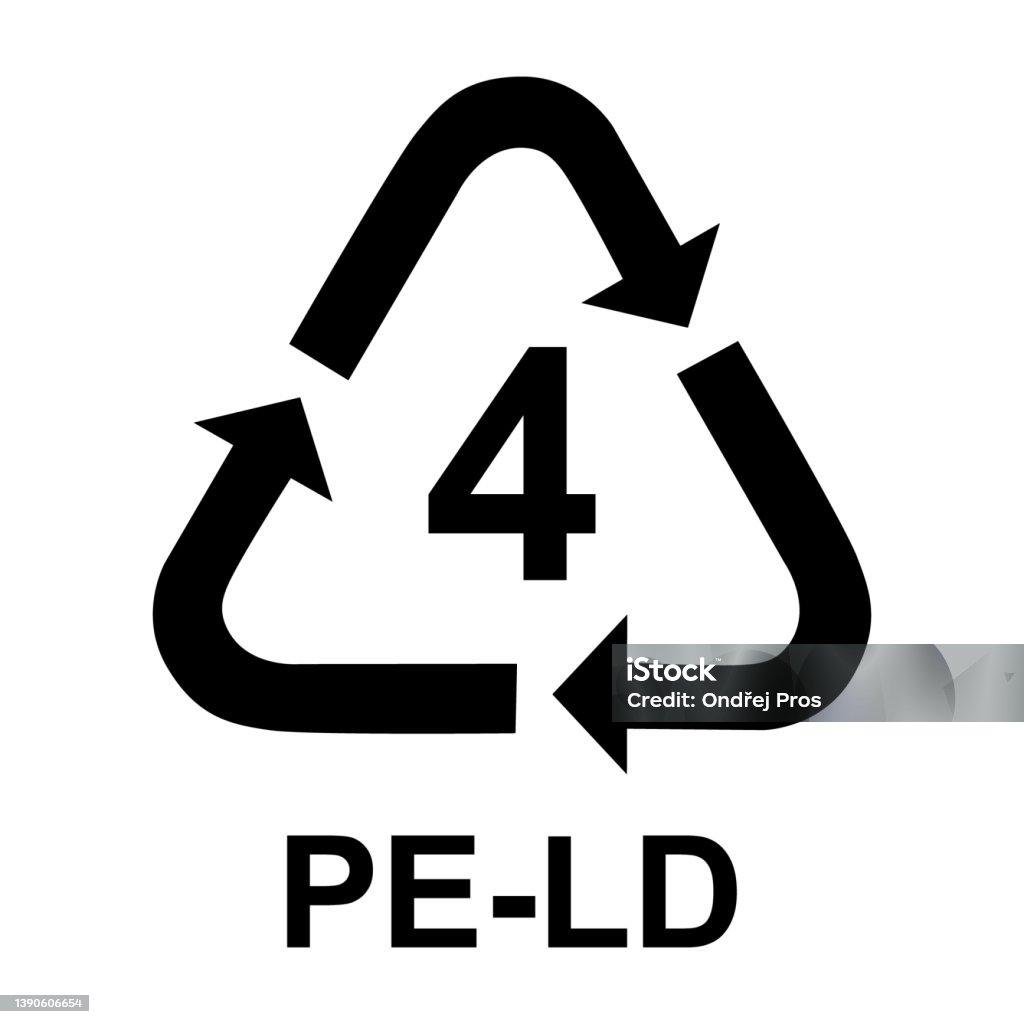 Symbole Plastique Panneau De Recyclage Écologique Isolé Sur Fond Blanc