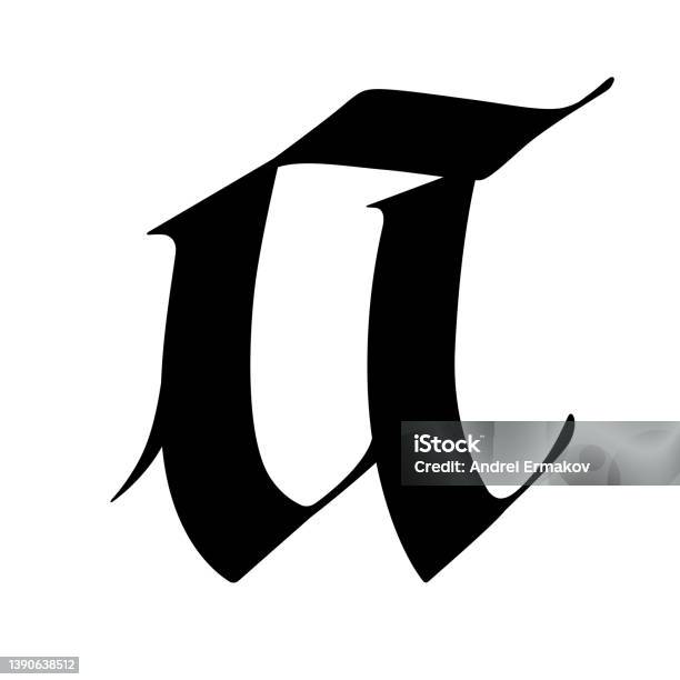 La Lettre A Dans Le Style Gothique Vecteur Ancien Alphabet Le Symbole