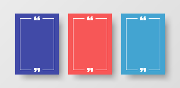 Quotes Frame Template Set Collection Of Blank Quote Borders With