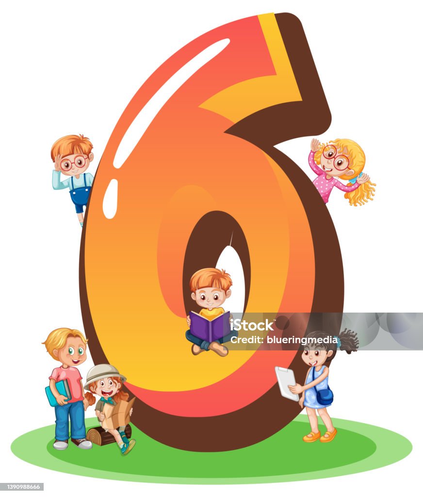 Sechs Kinder Mit Nummer Sechs Cartoon Stock Vektor Art und mehr Bilder ... Sechs Kinder Mit Nummer Sechs Cartoon Stock Vektor Art und mehr Bilder ...