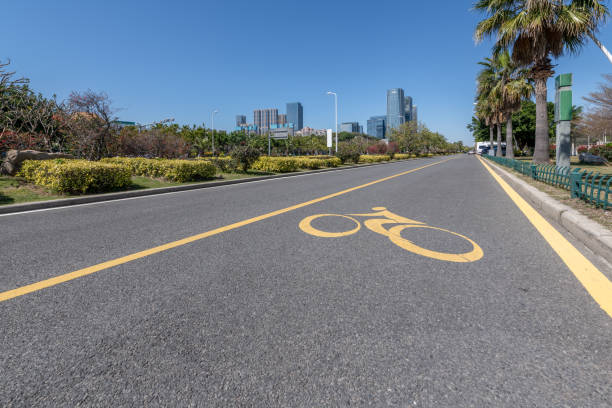 Free Stock Photo of Bicycle lane marking on an empty road | Download ...