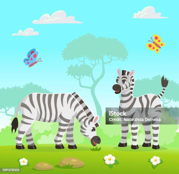 Set Karakter Zebra Kartun Lucu Zebra Makan Rumput Hewan Dari Afrika ... Set Karakter Zebra Kartun Lucu Zebra Makan Rumput Hewan Dari Afrika ...