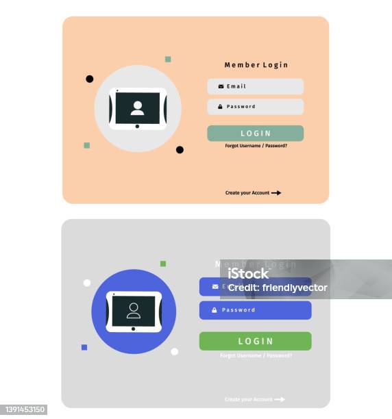 Halaman Formulir Login Dan Kata Sandi Akun Di Layar Halaman Login
