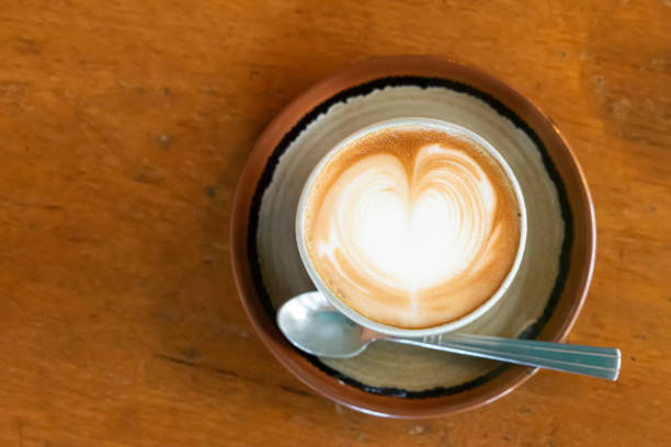 Free Stock Photo of Red coffee cup with heart latte art design | Download Free Images and Free ...