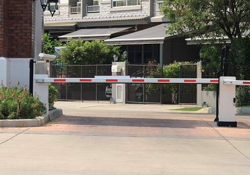 Automatic Barrier Gate Security System Stock Photo - Download Image Now