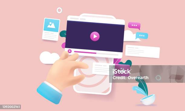 Menggunakan Smartphone Untuk Mengkonsumsi Berbagai Media Ilustrasi Stok ... Menggunakan Smartphone Untuk Mengkonsumsi Berbagai Media Ilustrasi Stok ...