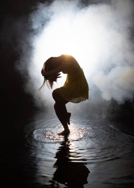 Free Stock Photo of Dancer s reflection on water in smoky room ...