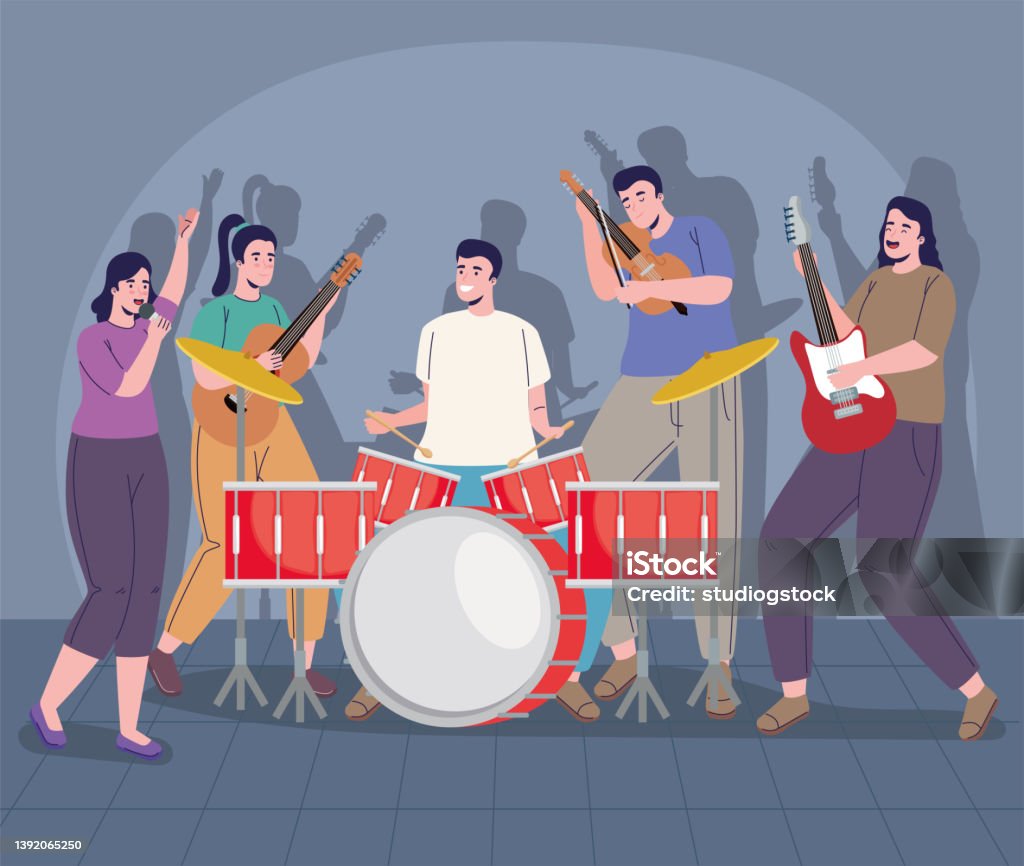Music Concert Five Musicians Stock Illustration - Download Image Now ... Music Concert Five Musicians Stock Illustration - Download Image Now ...