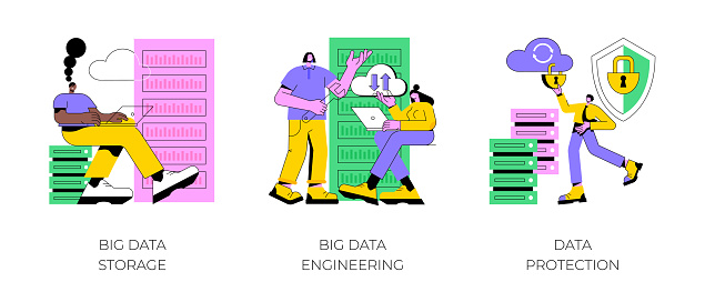 Database Security Abstract Concept Vector Illustrations Stock