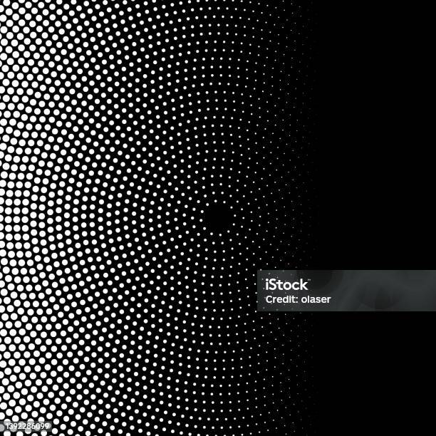 Orbital Dots In Concentric Circles Horizontal Size Gradient Stock