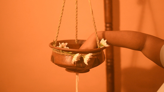 Man Having Ayurveda Healing Therapy For Head Relaxation Massage Stock