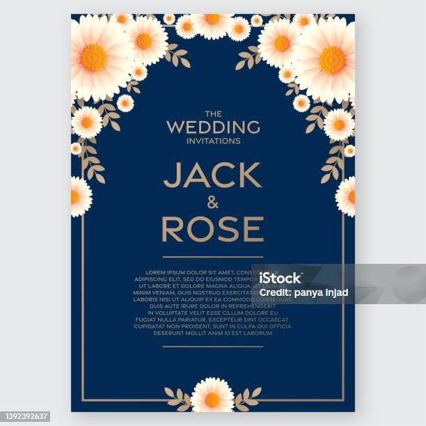 Modèle De Carte Dinvitation De Mariage Avec Papier De Fleurs Coupé