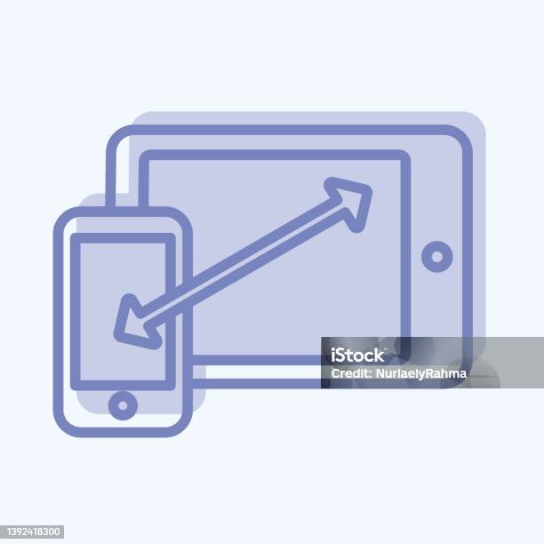 Responsivitas Ikon Cocok Untuk Simbol Pemrograman Gaya Dua Nada Desain