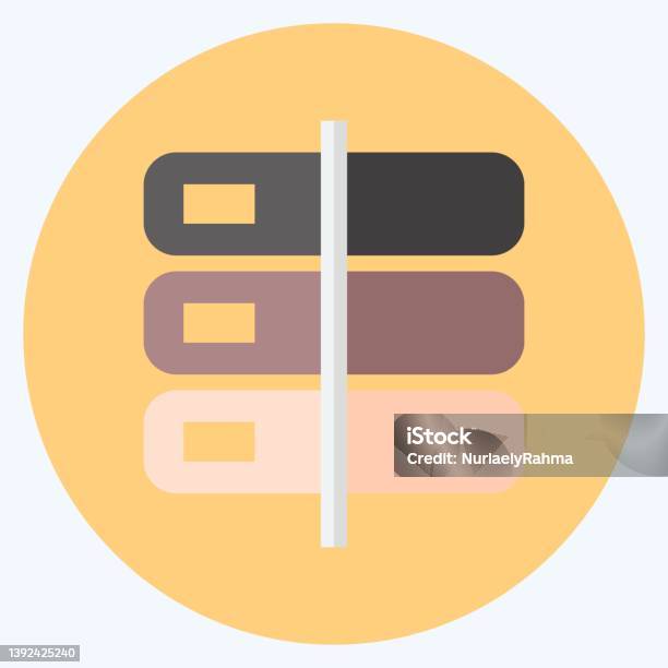Penyimpanan Ikon Cocok Untuk Simbol Aplikasi Seluler Gaya Datar Desain
