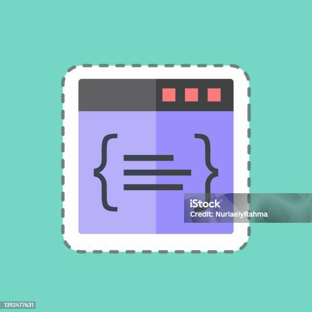 Kode Potong Garis Stiker Cocok Untuk Simbol Pemrograman Desain