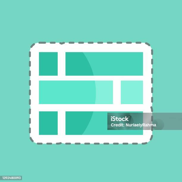 Tableau De Bord De Coupe De Ligne Dautocollant Convient Pour Le Symbole