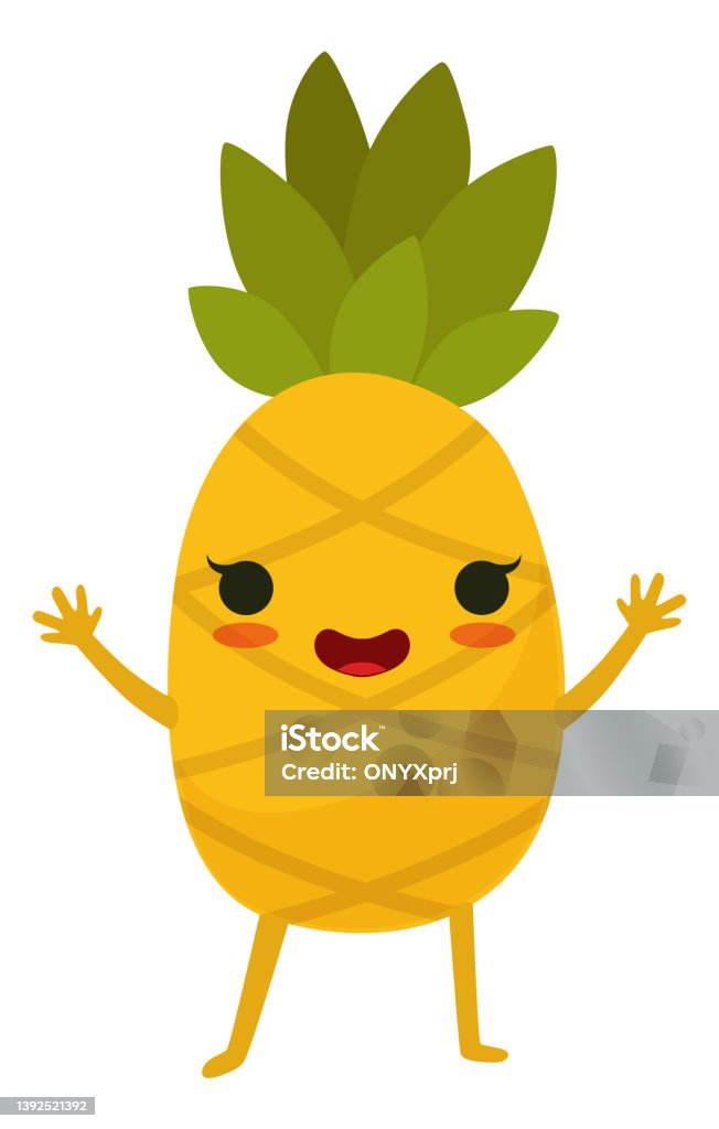 Nanas Lucu Karakter Kartun Yang Lucu Maskot Buah Ilustrasi Stok Unduh Gambar Sekarang Alam