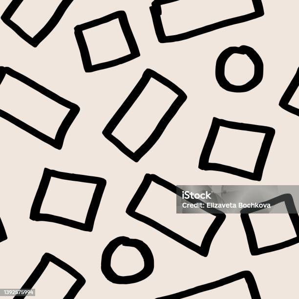Abstract Outline Geometric Shapes Seamless Pattern Stock Illustration ... Abstract Outline Geometric Shapes Seamless Pattern Stock Illustration ...