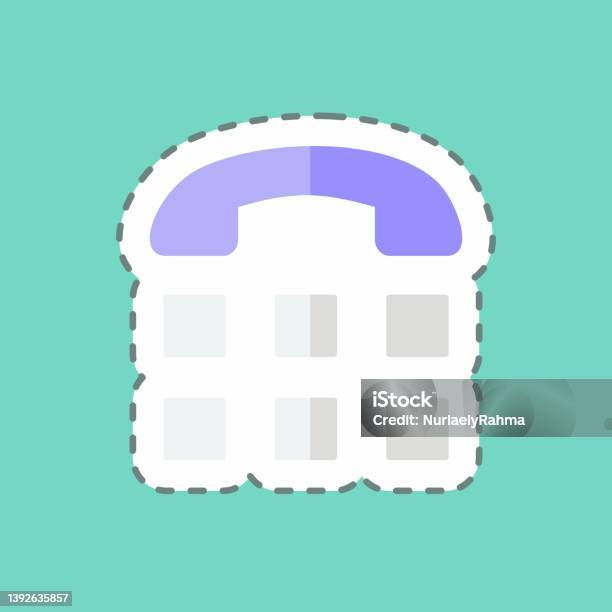 Garis Stiker Memotong Teletype Cocok Untuk Simbol Aplikasi Seluler