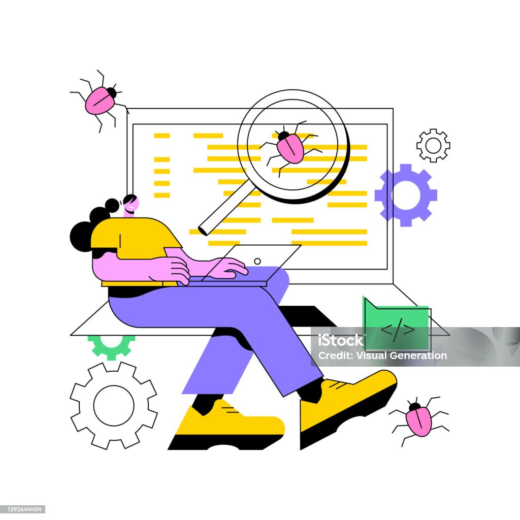 Software Testing Abstract Concept Vector Illustration Stock