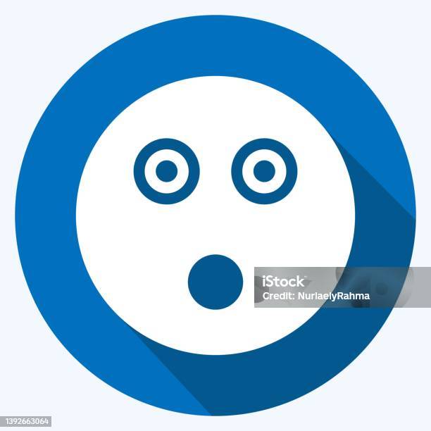 Lémoticône De Licône Choquée Convient Pour Le Symbole Emoticon Style