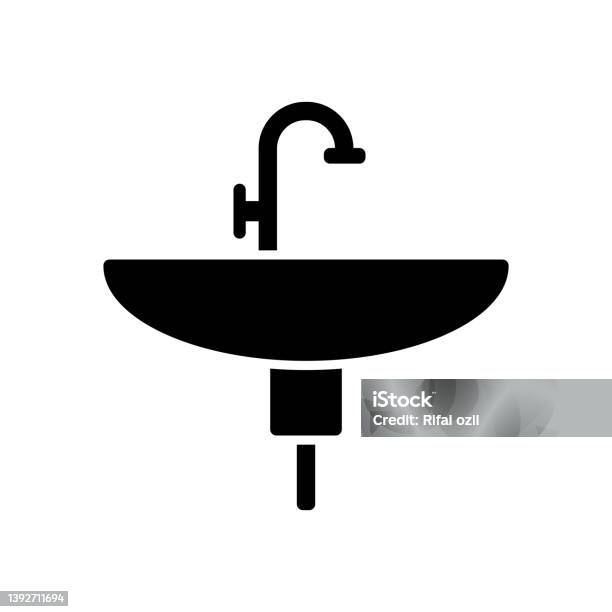 Wastafel Ilustrasi Template Vektor Desain Logo Ikon Wash Basin