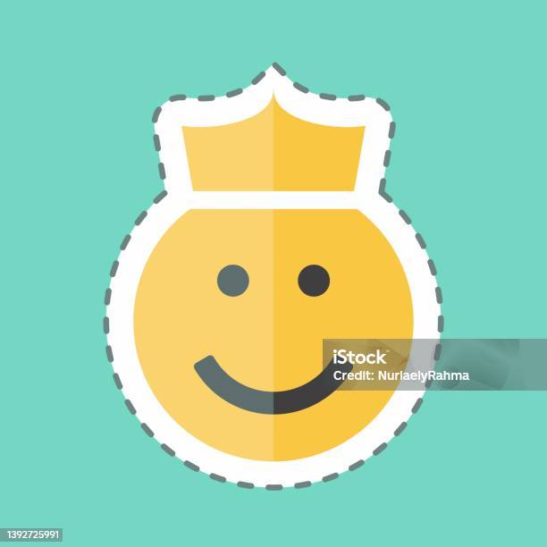 Ligne Dautocollant Coupée Emoticon Angel Convient Pour Le Symbole