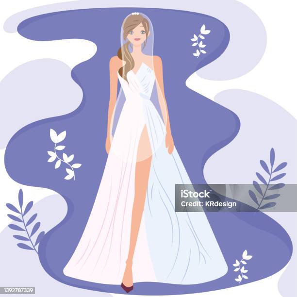 Karakter Kartun Gadis Cantik Pada Gaun Pengantin Template Berwarna ... Karakter Kartun Gadis Cantik Pada Gaun Pengantin Template Berwarna ...