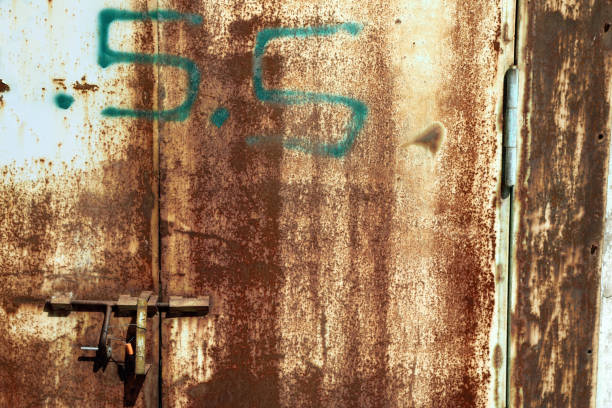 Free Stock Photo of Graffiti on a green metallic door with rust ...