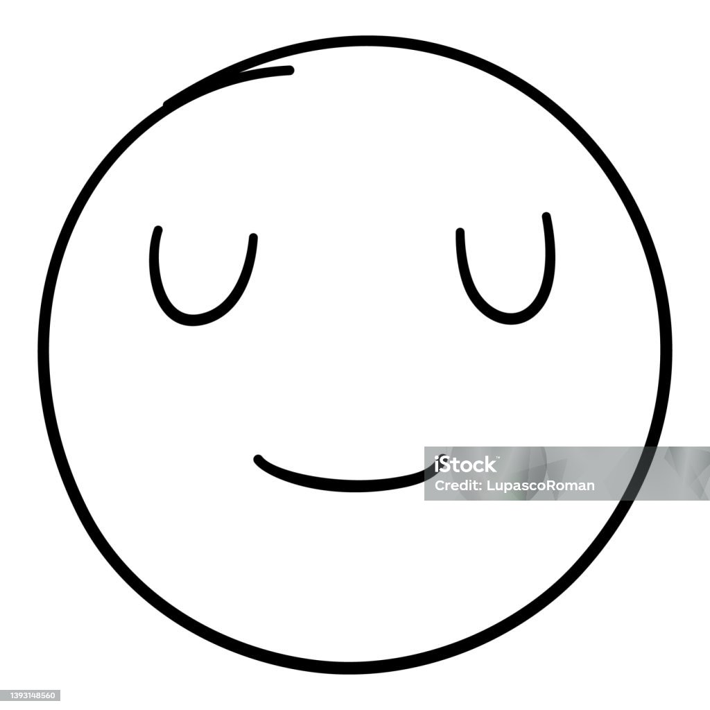 Emoji Doodle Pictogramme Dimage Griffonné Sourire Émotion Drôle Visage