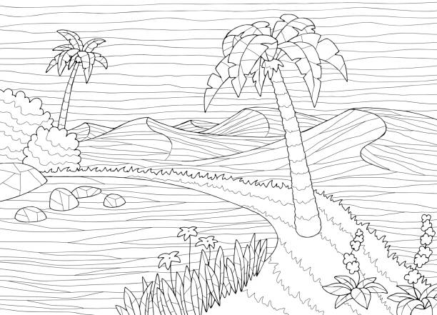 Desert Oasis Coloring Sheets