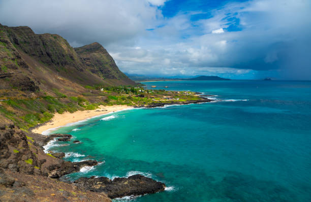 Free Stock Photo of Mokolii Rock from Kualoa Point, Oahu, Hawaii ...