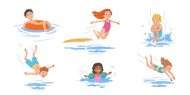 Kopfsprung Ins Wasser Illustrationen Und Vektorgrafiken Istock