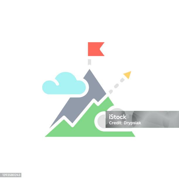 Gunung Vektor Dengan Panah Target Ikon Garis Putih Tujuan Desain ... Gunung Vektor Dengan Panah Target Ikon Garis Putih Tujuan Desain ...
