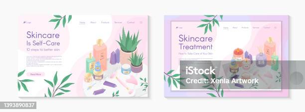 Template Set Desain Halaman Web Untuk Perawatan Kulit Tutorial Rutin