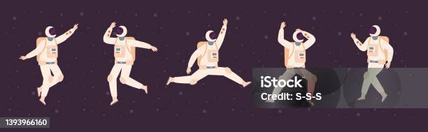 Astronaut Dancer Funky Cosmonaut Pioneer Dance In Space Planet Science
