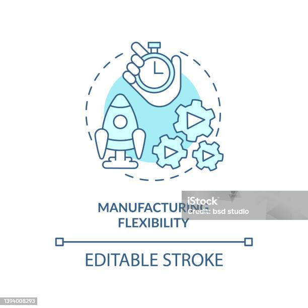 Manufacturing Flexibility Turquoise Concept Icon Stock Illustration ... Manufacturing Flexibility Turquoise Concept Icon Stock Illustration ...