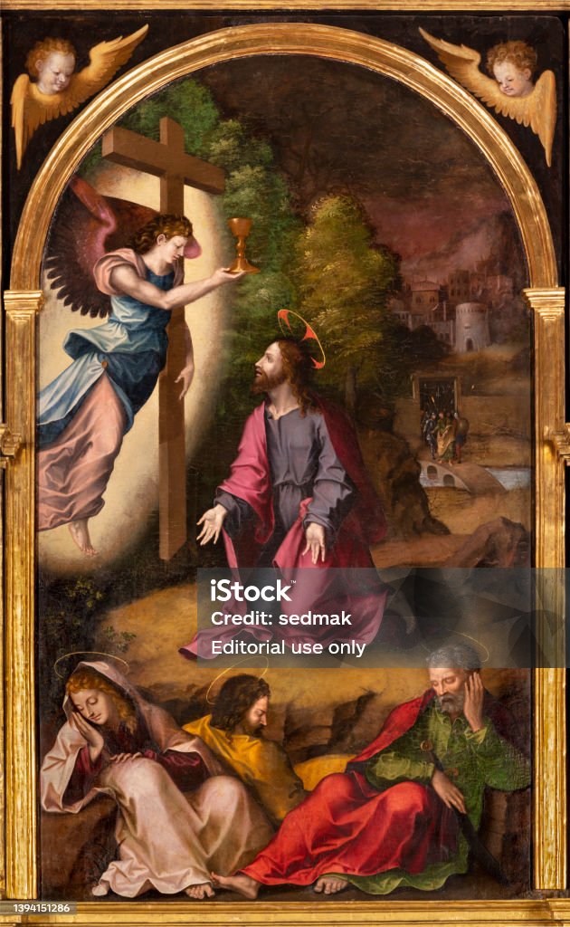 Valencia Lukisan Renaisans Doa Yesus Di Taman Getsemani Di Gereja Rumah