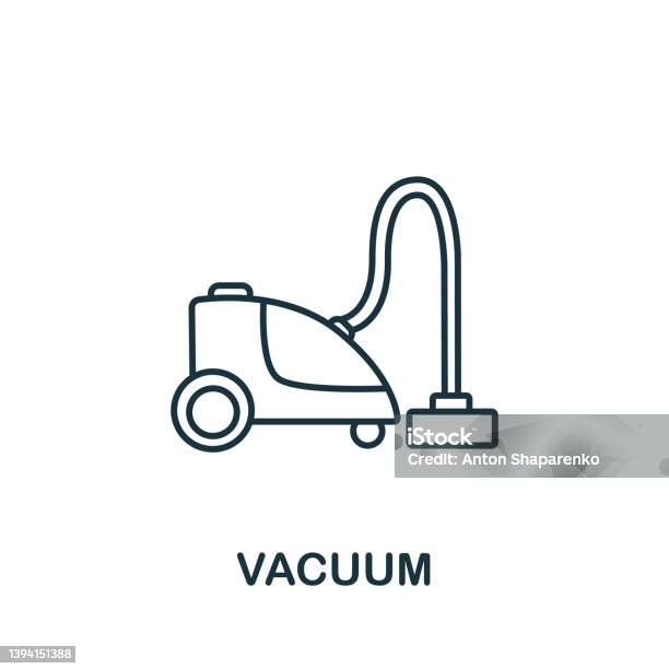 Ikon Vakum Dari Koleksi Pembersihan Elemen Garis Sederhana Simbol Vakum